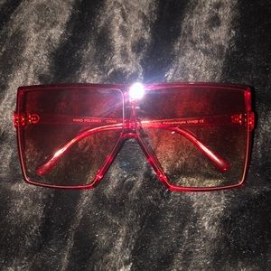 Accessories | Fire Red See Through Shades | Poshmark